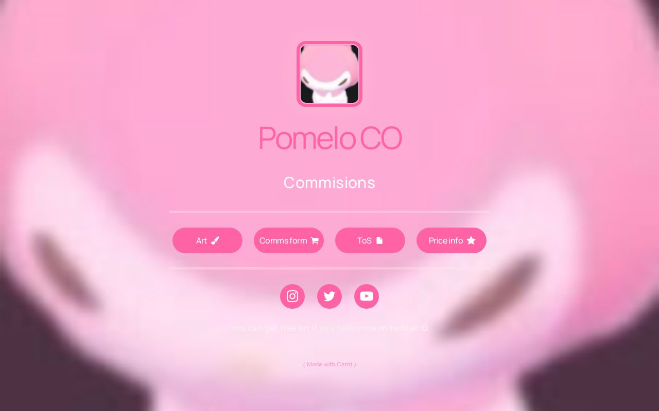 Pomelo's commisions